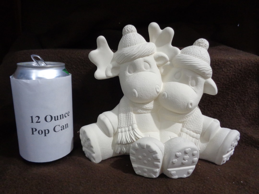 Ceramic Bisque 7" X 8" Cuddle Moose - Ready to Paint - C385 - Etsy