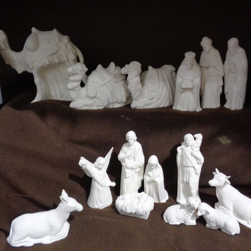 Christmas Nativity Duncan 15 Piece Set Ceramic Bisque Ready - Etsy
