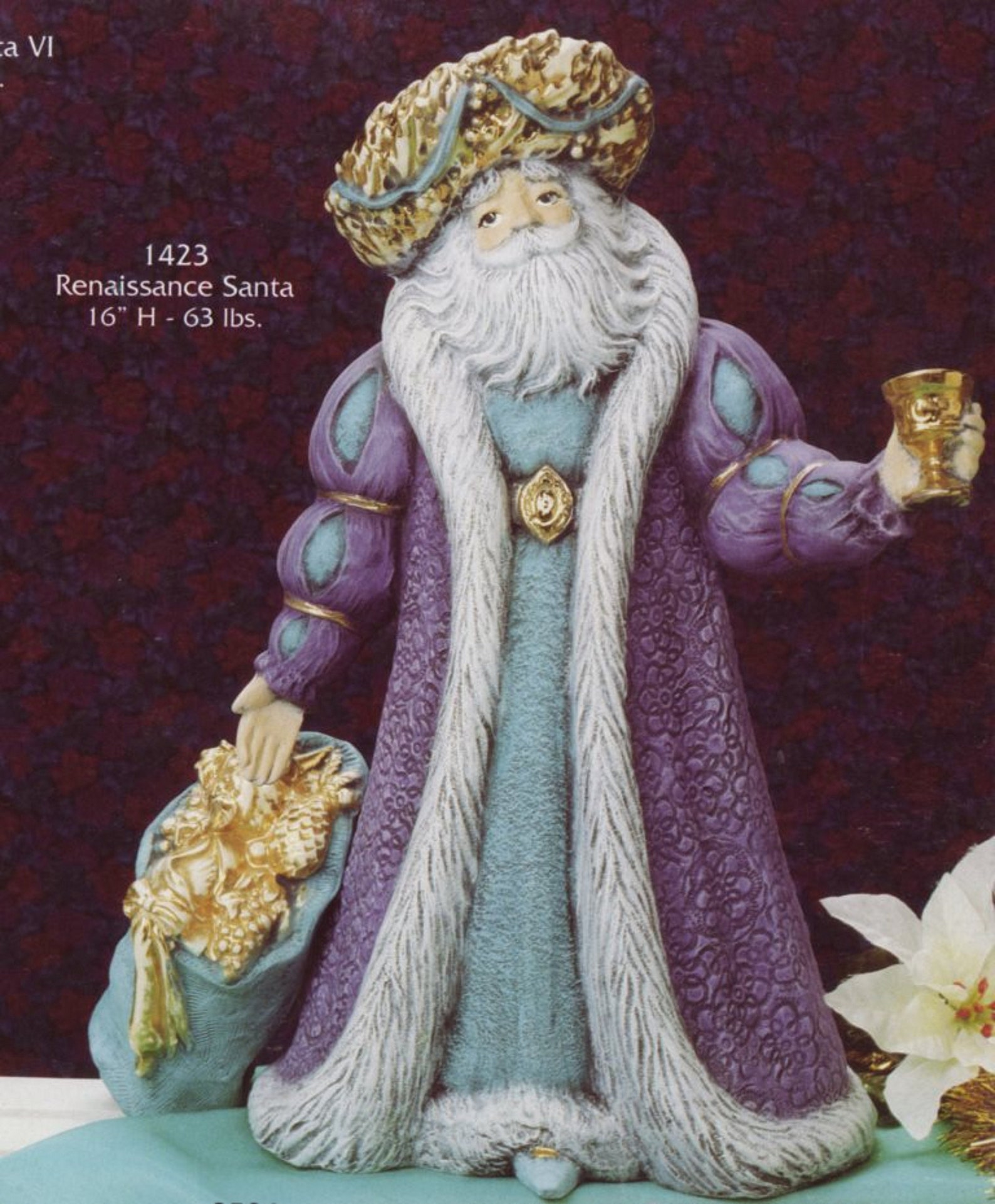 Ceramic Bisque 9" Santa With Bag of Fruit With Chalice - Ready to Paint ...