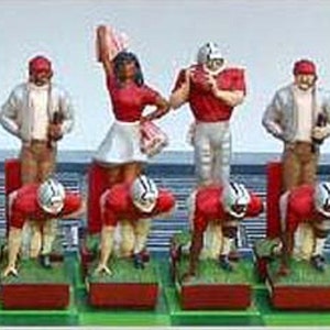 Ceramic Bisque 32 Piece Football Chess Set -unpainted - Ready-to-paint ...
