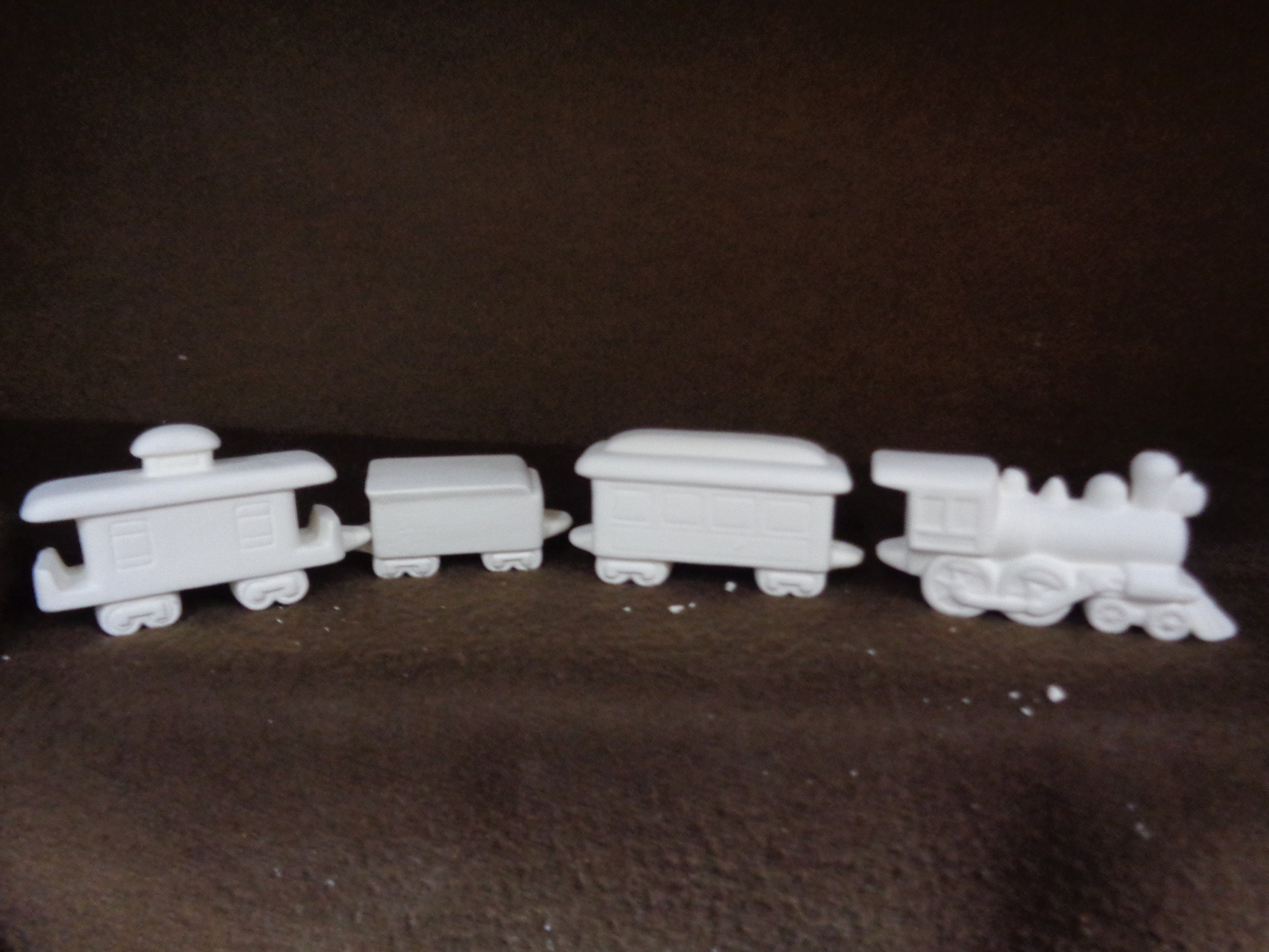 SMALL 4 Piece Ceramic Bisque Train - Ready to Paint - E276 - Etsy