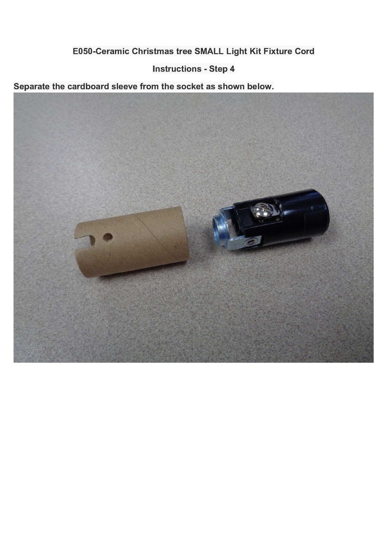 Ceramic Christmas UNASSEMBLED Small Tree Light Kit Fixture - Etsy