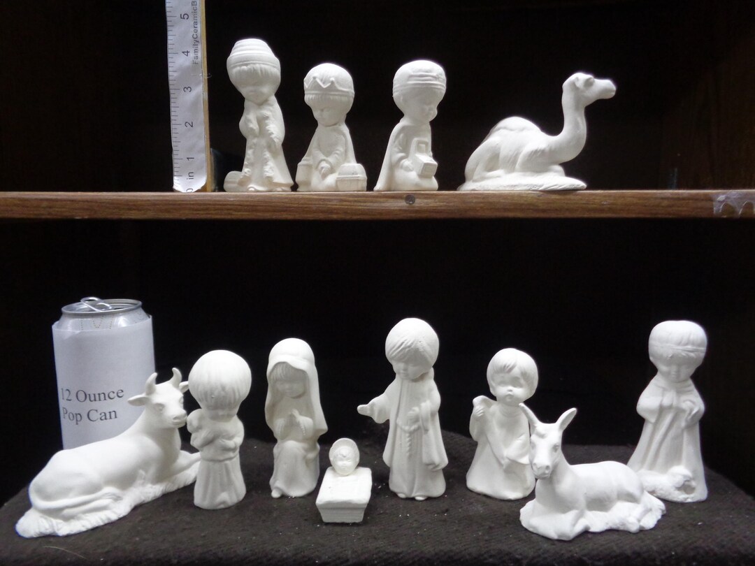 Ceramic Bisque 12 Piece Nativity Kids Set - Duncan - C150 - Etsy