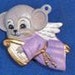 6 Ceramic Bisque Alberta Mouse Mice Ornaments Lot: Nightshirt, Grandma ...