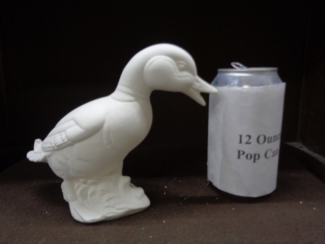 Ceramic Bisque Bird: 6" Tall Duck With Beak Open - C763 - Etsy