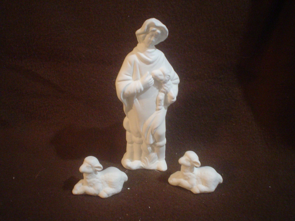 11-piece-ceramic-bisque-ceramichrome-nativity-set-ready-to-pai - Etsy