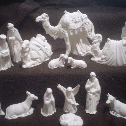 Christmas Nativity Duncan 15 Piece Set Ceramic Bisque Ready | Etsy