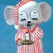 6 Ceramic Bisque Alberta Mouse Mice Ornaments Lot: Nightshirt, Grandma ...