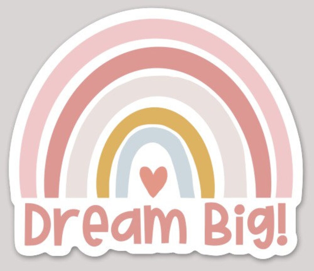 Die-cut Stickers Dream Big Sticker Vinyl Coffee Cup - Etsy