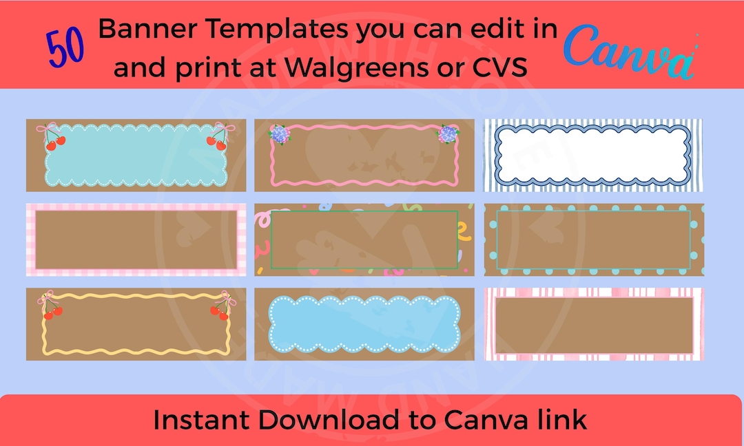 50 Editable Party Banner Templates – Canva, Walgreens, CVS Print ...