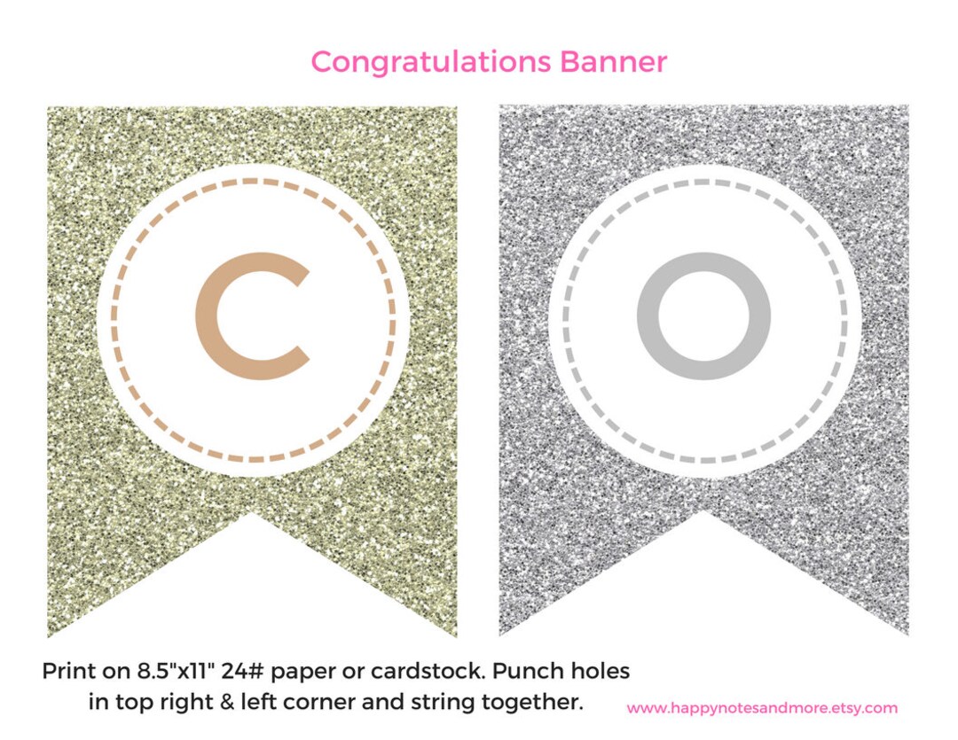 Congratulations Printable Banner - Instant Congratulations Hanging Flag ...