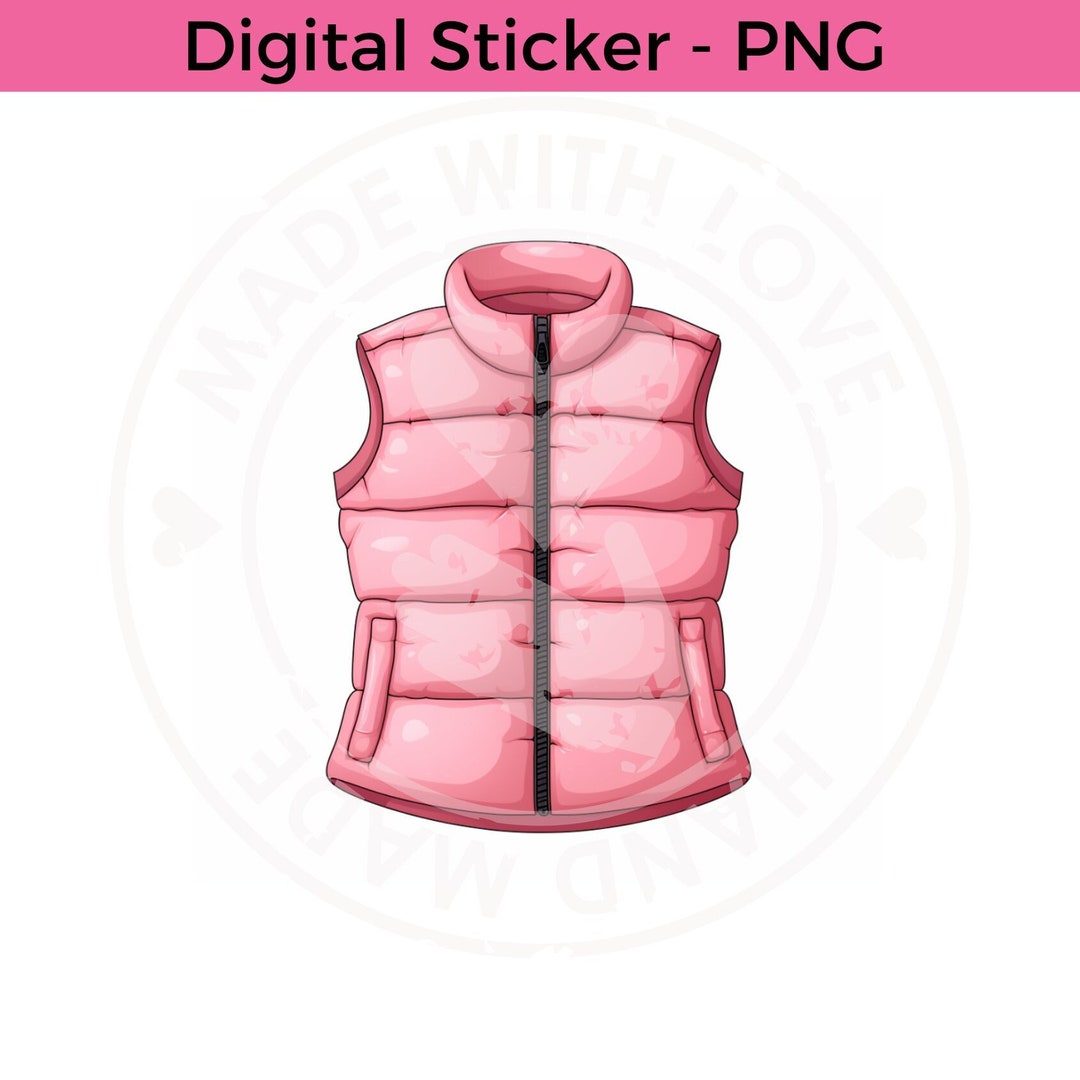 Pink Puffer Coat Digital Sticker - Pink Puffer Coat PNG - Download ...