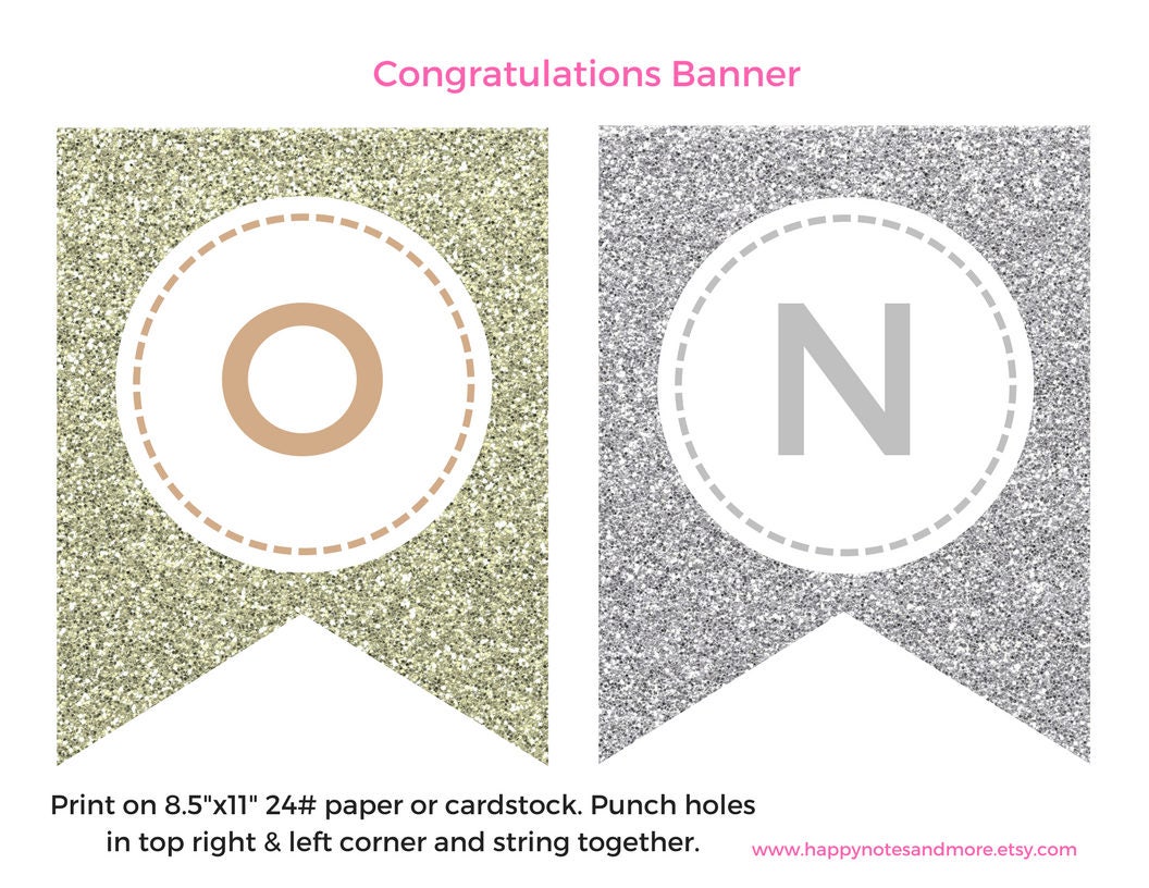 Congratulations Printable Banner Instant Congratulations - Etsy
