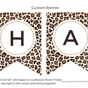 Custom Leopard Print Party Banner: Printable DIY Sign (PDF) - Etsy