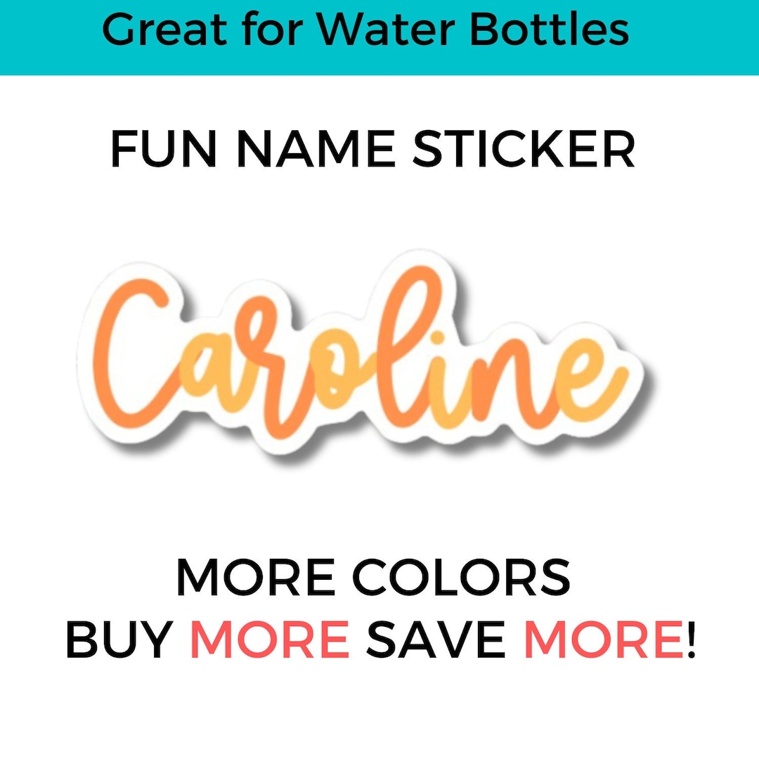 Name Sticker Teacher Sticker Water Bottle Sticker Vinyl - Etsy