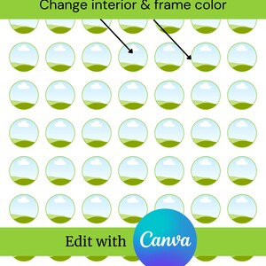 Editable Printable 1" Circle Template for Canva - Instant 1" Circle ...