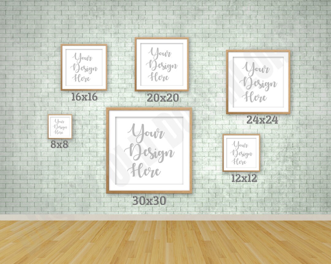 Square Photo Size Mockup Size Chart Minimalist Digital - Etsy