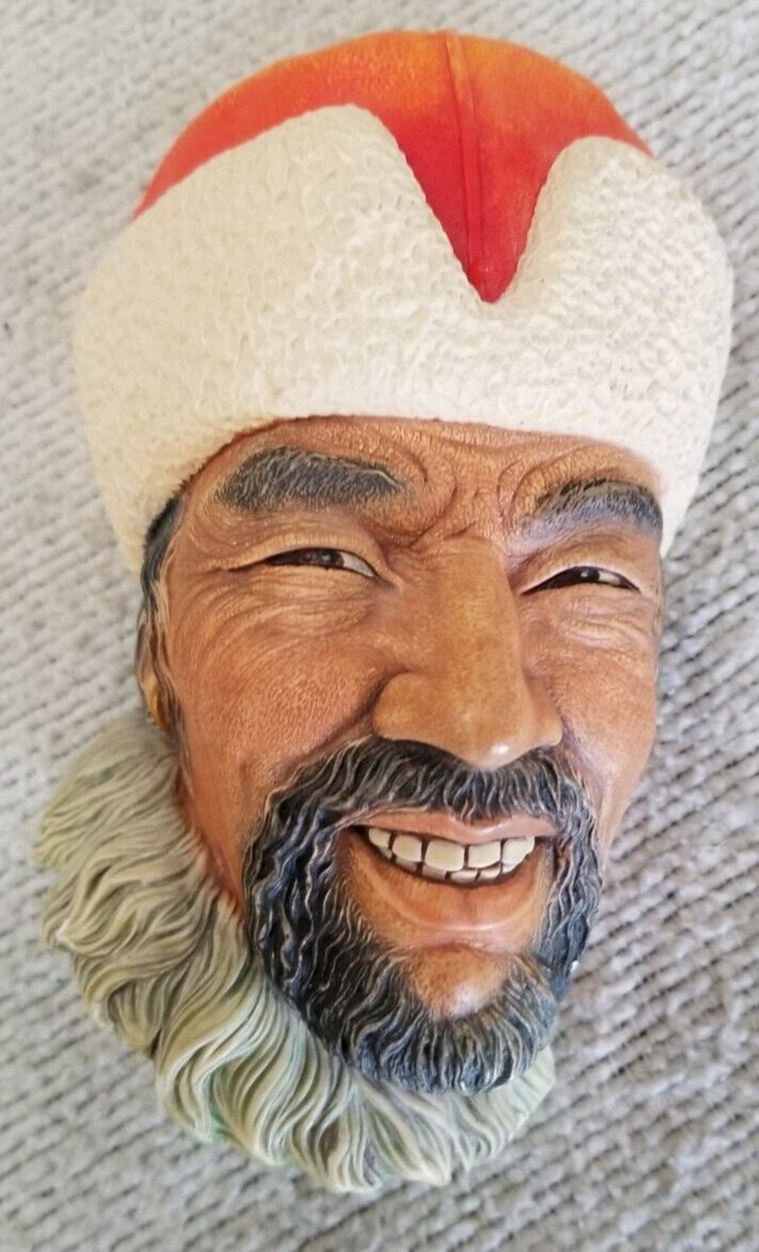Bossons himalayan 1966 Chalkware Wall Sculpture Head Excelnt Congleton ...