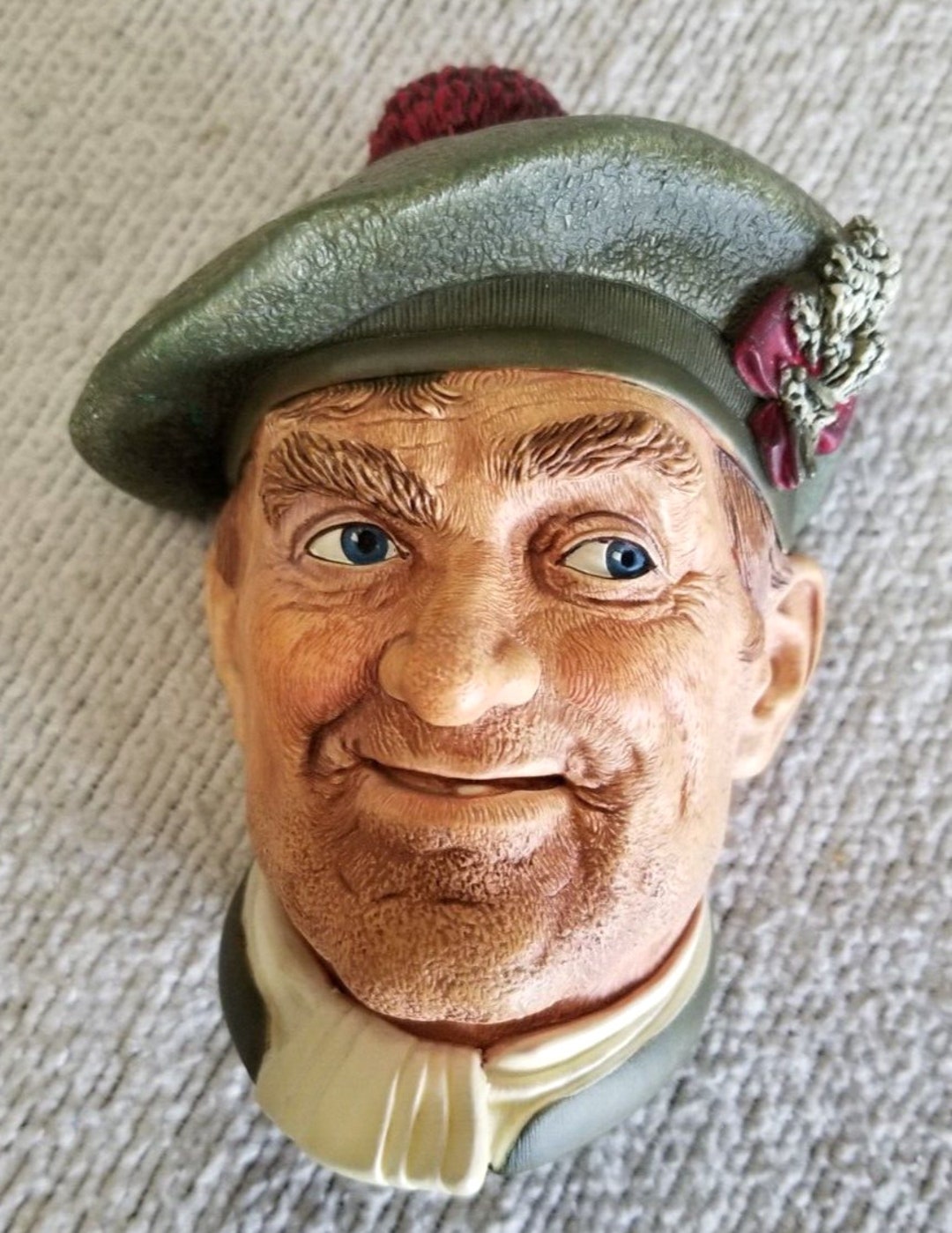 Bossons jock 1969 Chalkware Wall Sculpture Head Excellent Congleton ...