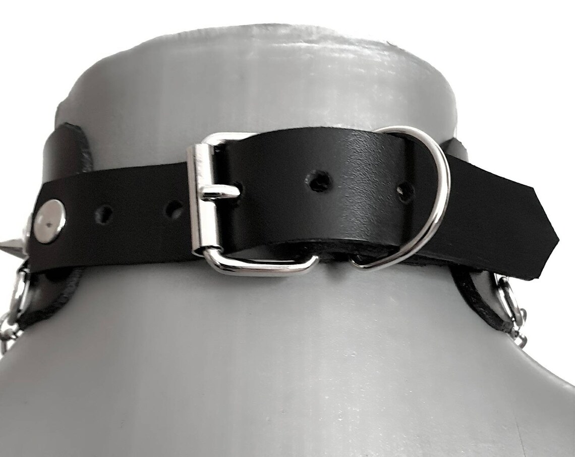 Gothic Punk Rock Choker With Rings - Etsy