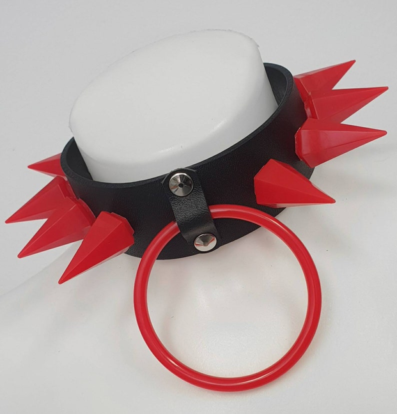 Large Red Spikes Gothic Choker | Etsy