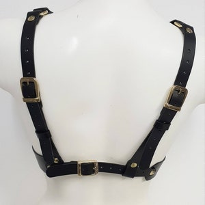 Grunge Goth Statement Harness, Gold Hardware Harness - Etsy