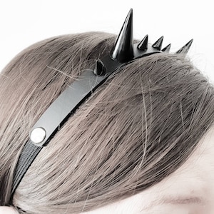 Devil Horns Black Metal Headband - Gothic Spiked Headpiece - Etsy