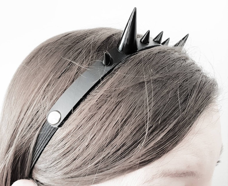 Devil Horns Black Metal Headband - Gothic Spiked Headpiece - Etsy