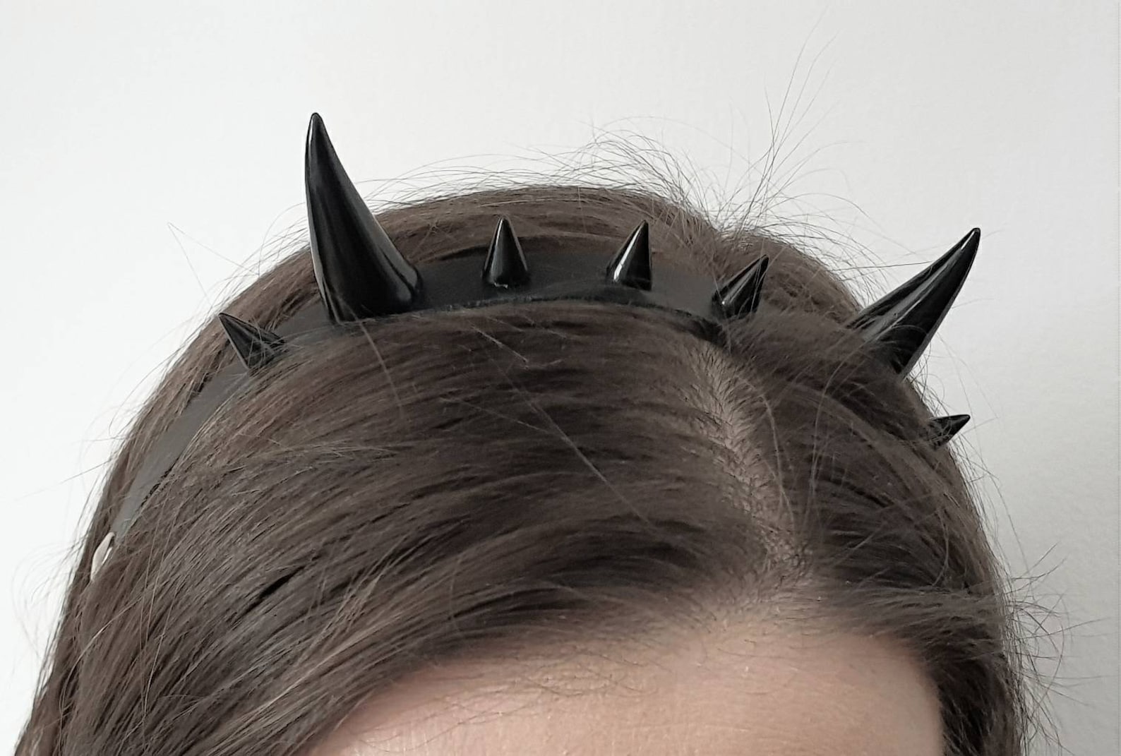 Devil Horns Black Metal Headband - Gothic Spiked Headpiece - Etsy