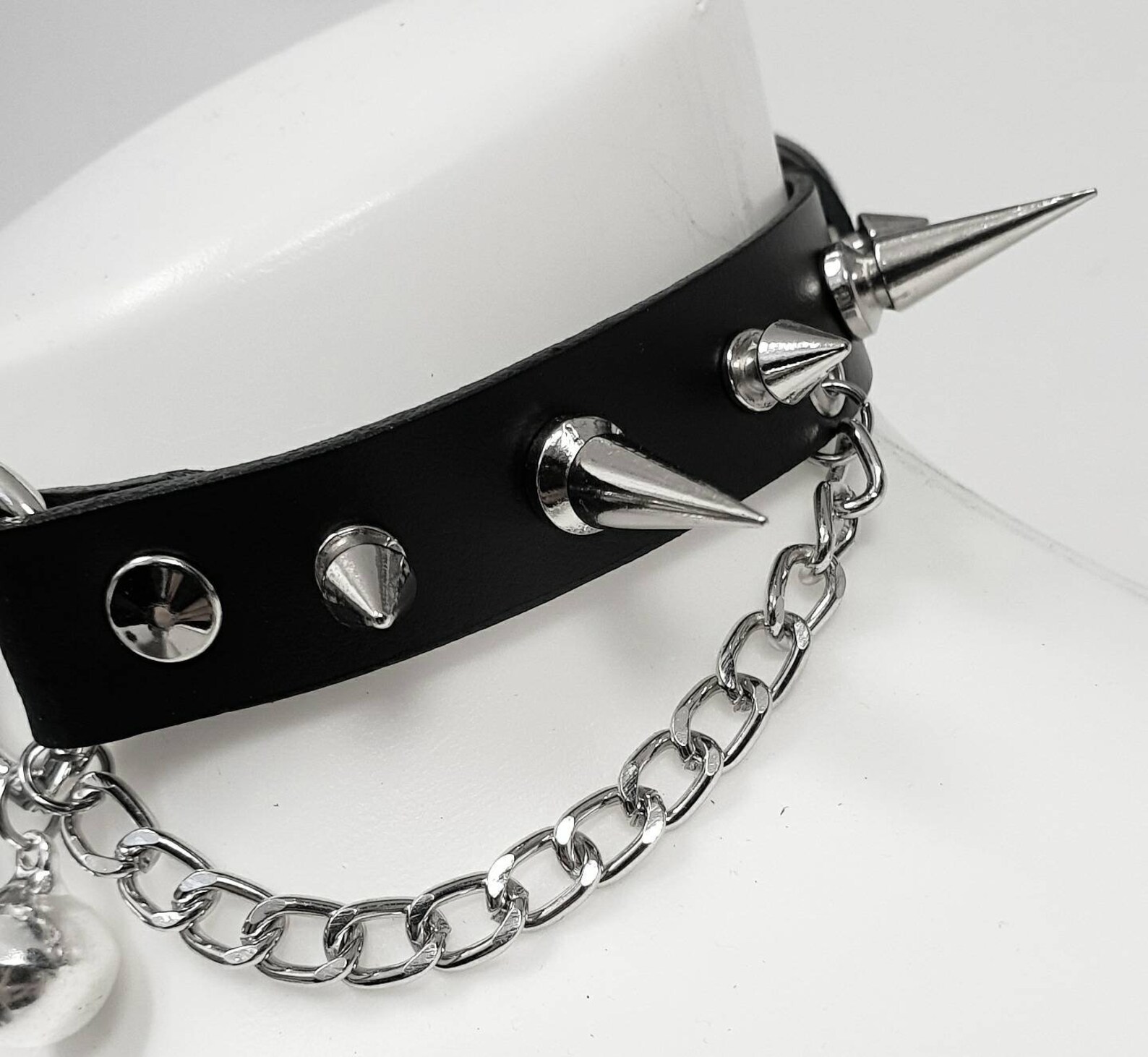 Spiked Heart Choker - Kitty Bell Grunge Goth Collar - Etsy