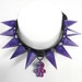 Voodoo Doll Gothic Choker - Large Purple Spikes Collar - Etsy
