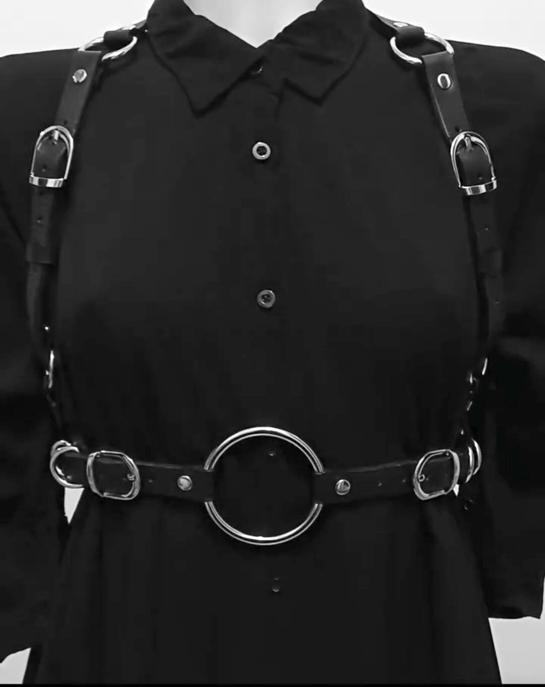 Grunge Goth Leather Harness - Etsy