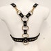 Grunge Goth Statement Leather Harness Golden Color Hardware Harness - Etsy