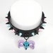 Creepy Cute Baphomet Spiked Choker Pastel Goth Goat Head Choker - Etsy