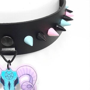Creepy Cute Baphomet Spiked Choker Pastel Goth Goat Head Choker - Etsy