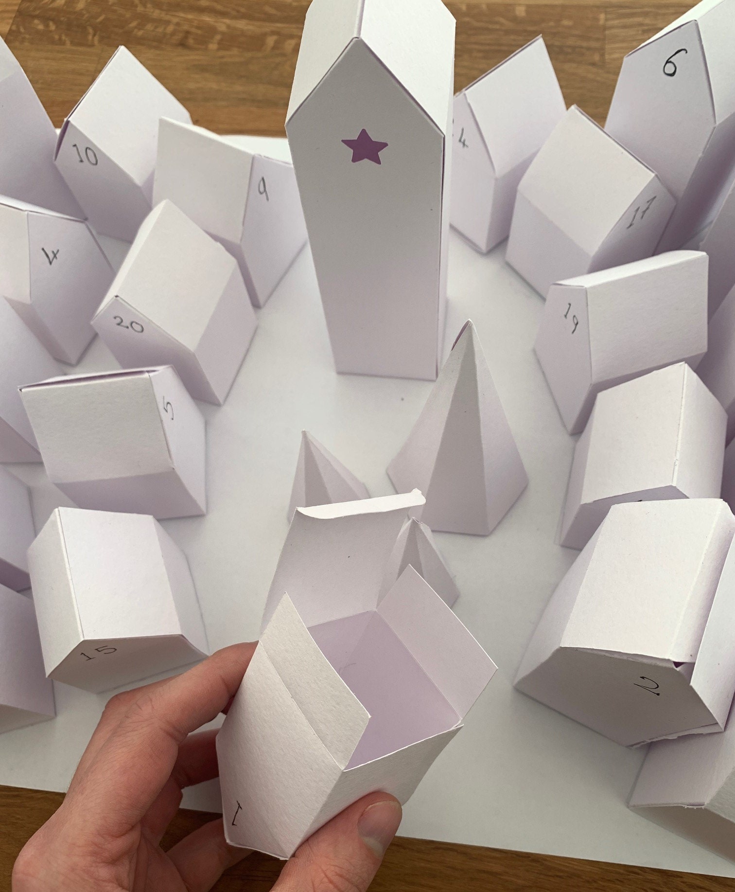 Luxury 3D Advent Calendar Template & Instructions - Etsy