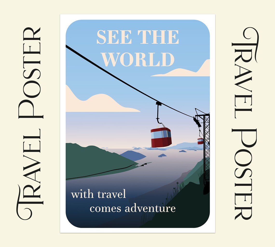 DIY Cable Car Template & Poster - Etsy