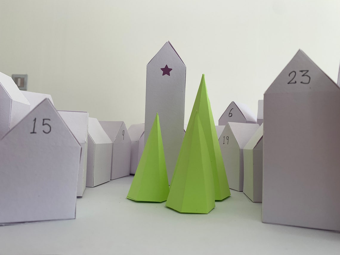 Luxury 3D Advent Calendar Template & Instructions - Etsy