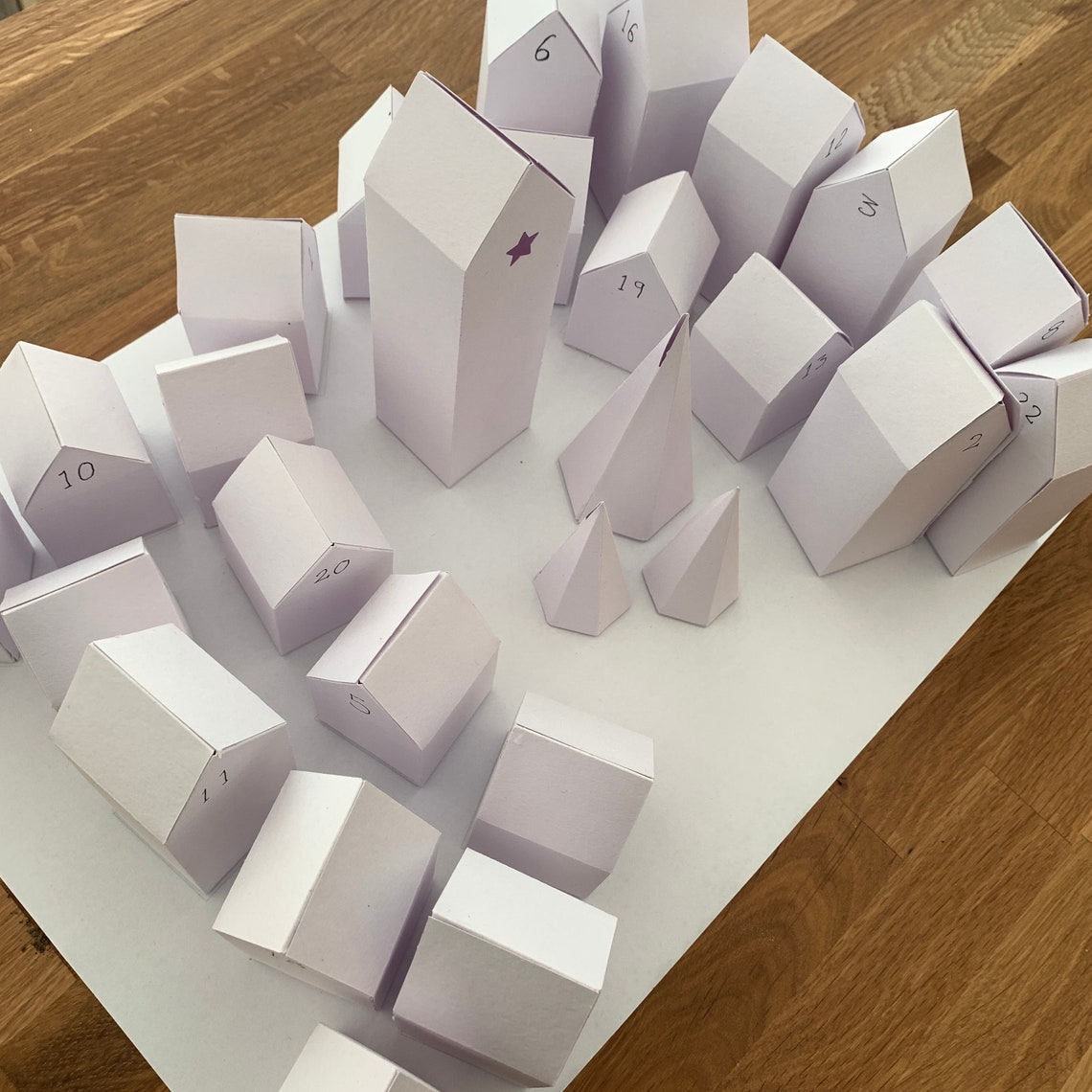 Luxury 3D Advent Calendar Template & Instructions - Etsy