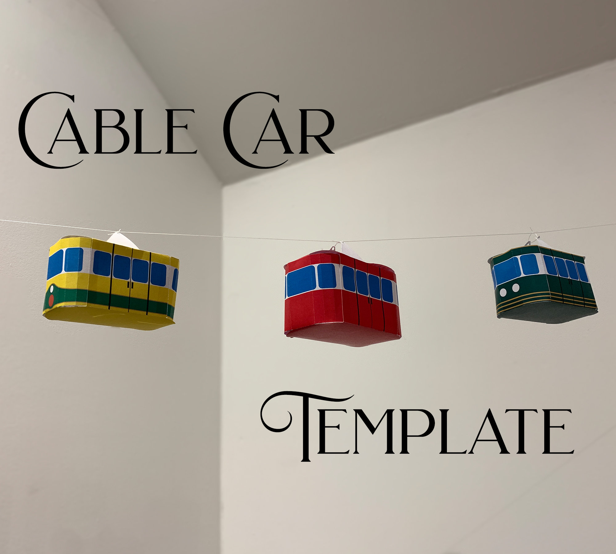 DIY Cable Car Template & Poster - Etsy