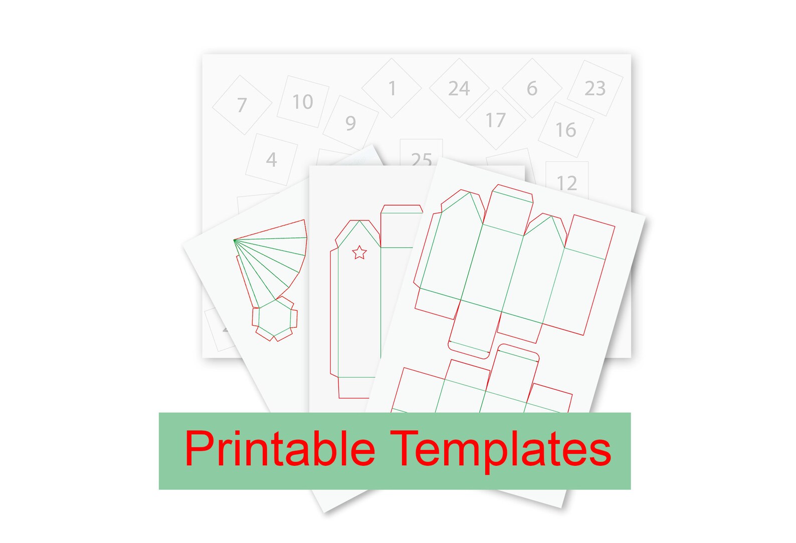 Luxury 3D Advent Calendar Template & Instructions - Etsy