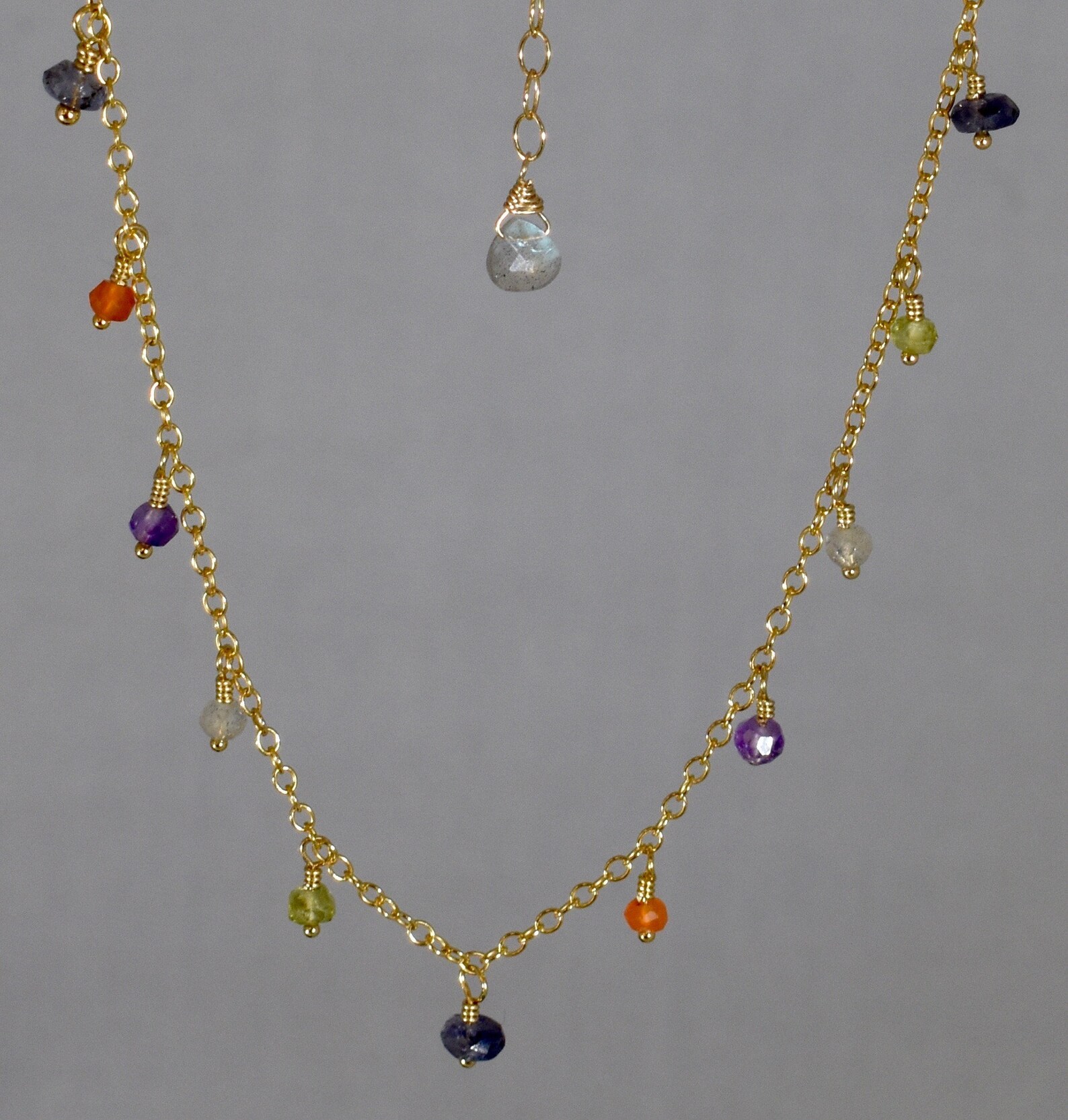 Custom Multi Gemstone Necklace you Choose Gemstones Multi - Etsy