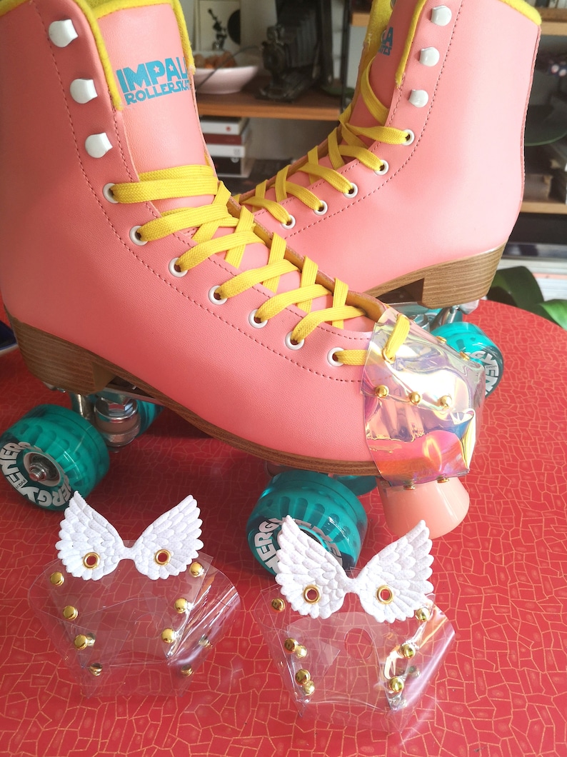 Transparent PVC Roller Skate Toe Guards With White or Gold Wings. - Etsy