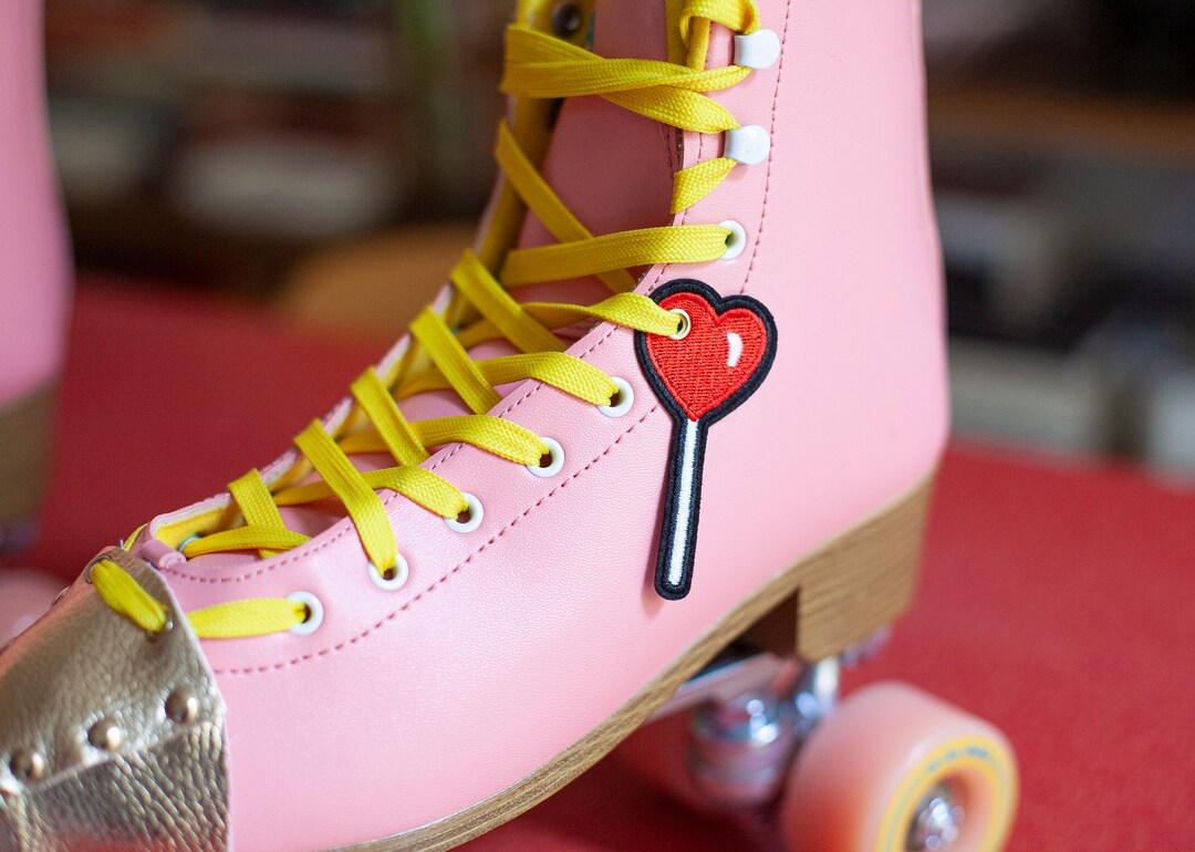 Red Heart Lollipop Patch - Etsy