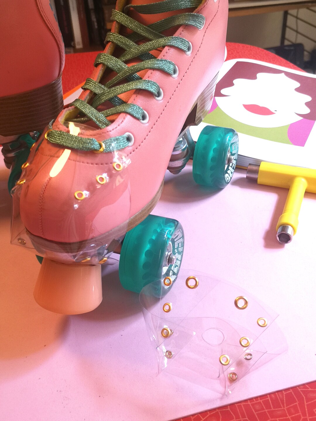Transparent PVC Roller Skate Toe Guard With Eyelets - Etsy