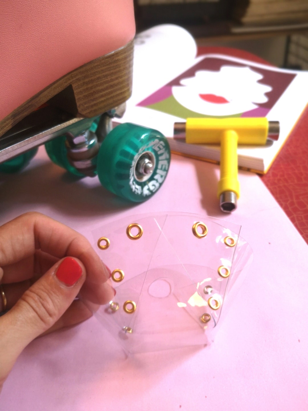 Transparent PVC Roller Skate Toe Guard With Eyelets - Etsy