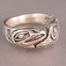 Sterling Silver Raven and Wolf Ring | Etsy