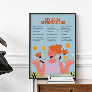 My Daily Affirmations, Digital Print, Affirmations Print, Motivational ...