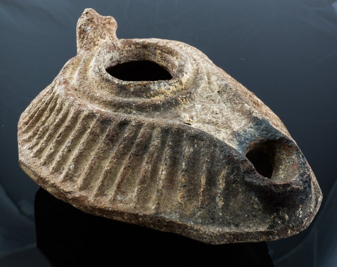 Authentic Ancient Byzantine Oil Lamp. Mold Made Reddish Brown - Etsy