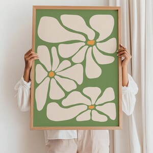 Soft Spring Aesthetic Poster, Digital Download Daisy Wall Art, Flower ...